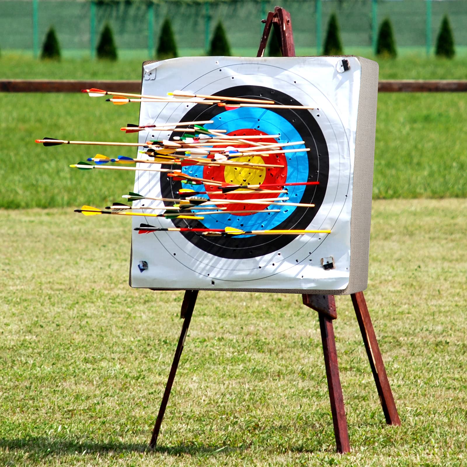 Aimdor Archery Target Heavy Duty Target 27 inch Solid Straw Target Laminated Arrow Target Square Target Practice Target for Compound Bow Crossbow and Recurve Bow
