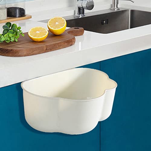 Cloud Shaped Hanging Kitchen Waste Bin,Cupboard Door Hanging Trash Can Kitchen Waste Basket for Food Scraps and Veg Peelings