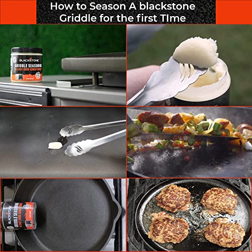 Blackstone 2-IN-1 Griddle & Cast Iron Seasoning Conditioner 6.5 OZ– Effective Seasoning Rub Formula – Food Safe – Easy to Use Cleaner & Conditioner – with Satisfying Customers Travel Tissue (1Pack)