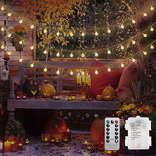 Big Globe String Lights Fairy Lights Battery Operated 21FT 60LED Bubble Ball,lamp String Waterproof Indoor Outdoor Hanging Lights Decorative Christmas Lights for Home Party Patio Garden Wedding