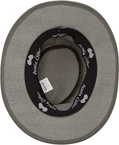 Aussie Chiller Outback Bushie – Perforated Hat for All Seasons/Made in Australia (Grey, Large)