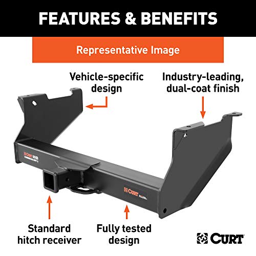 CURT 15809 Commercial Duty Class 5 Trailer Hitch, 2-1/2-Inch Receiver, Compatible with Select Dodge, Ram 1500, 2500, 3500