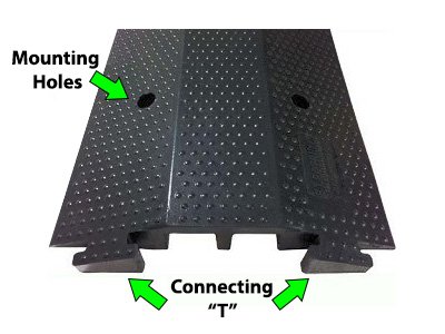 Electriduct Goliath Extra Large Drop Over Cable Protector 2 Channel Cord Cover 2"x2"