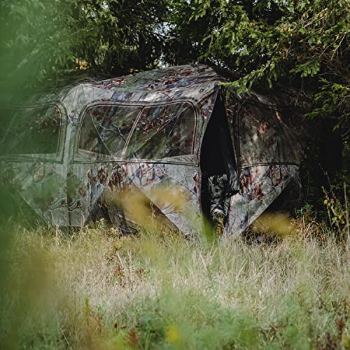 Barronett Blinds BE650BW Beast Pop Up Portable 6 Person Hunting Blind, Bloodtrail Backwoods Camo