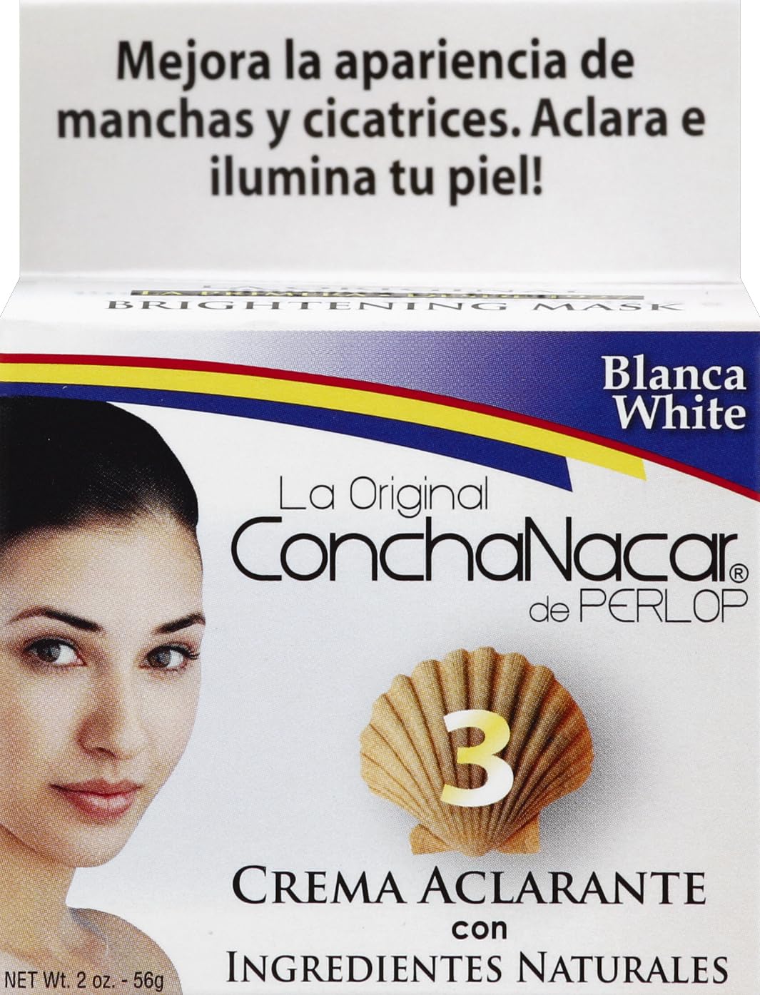 Concha Nacar Perlop Cosmetics De Perlop Whitening and Brightening Mask #3, Ivory, 2 Oz