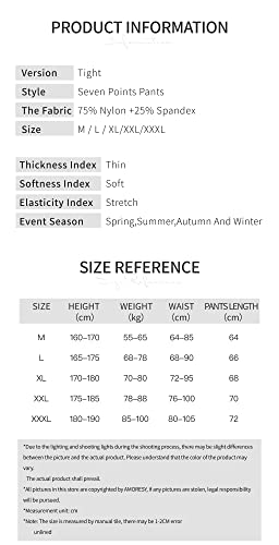 AMORESY ares Men's Fitness Capris Shiny Breathable Running Compression (as1, Alpha, 3X_l, Regular, Regular, Black, XXXL)