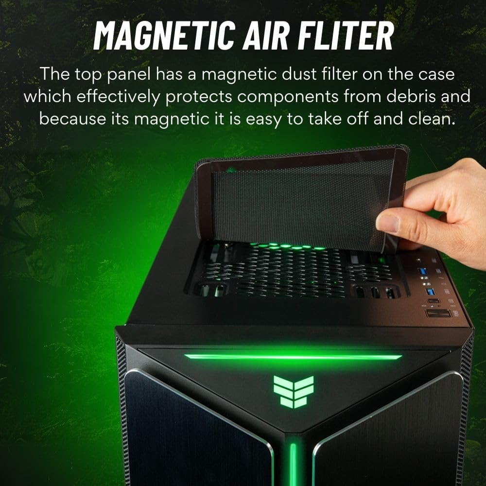 Empowered PC Mantis V2 Gaming Desktop (NVIDIA GeForce RTX 3070 (>4060 TI), Intel 24-Core i9-14900KF Processor, 32GB DDR5 RAM, 512GB NVMe SSD + 2TB HDD, WiFi 6, Windows 11 Home) Gamer Computer