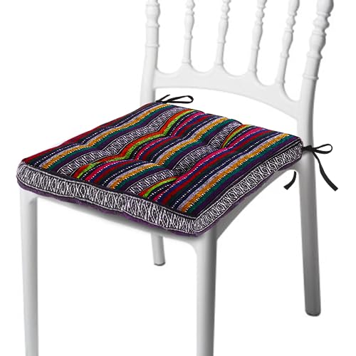 Big Hippo Patio Chair Cushions 17 X 17 X 2 Inch Chair Pad Soft Square Chair Seat Cushions for Patio Furniture Home Garden Office Outdoor Indoor with Ties