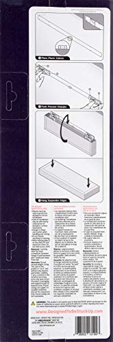 HIGH & MIGHTY 515601 Modern 18" Floating Shelf Holds up to 15lbs, Easy Tool-Free Dry Wall Installation, Flat, Retail Packaging, White