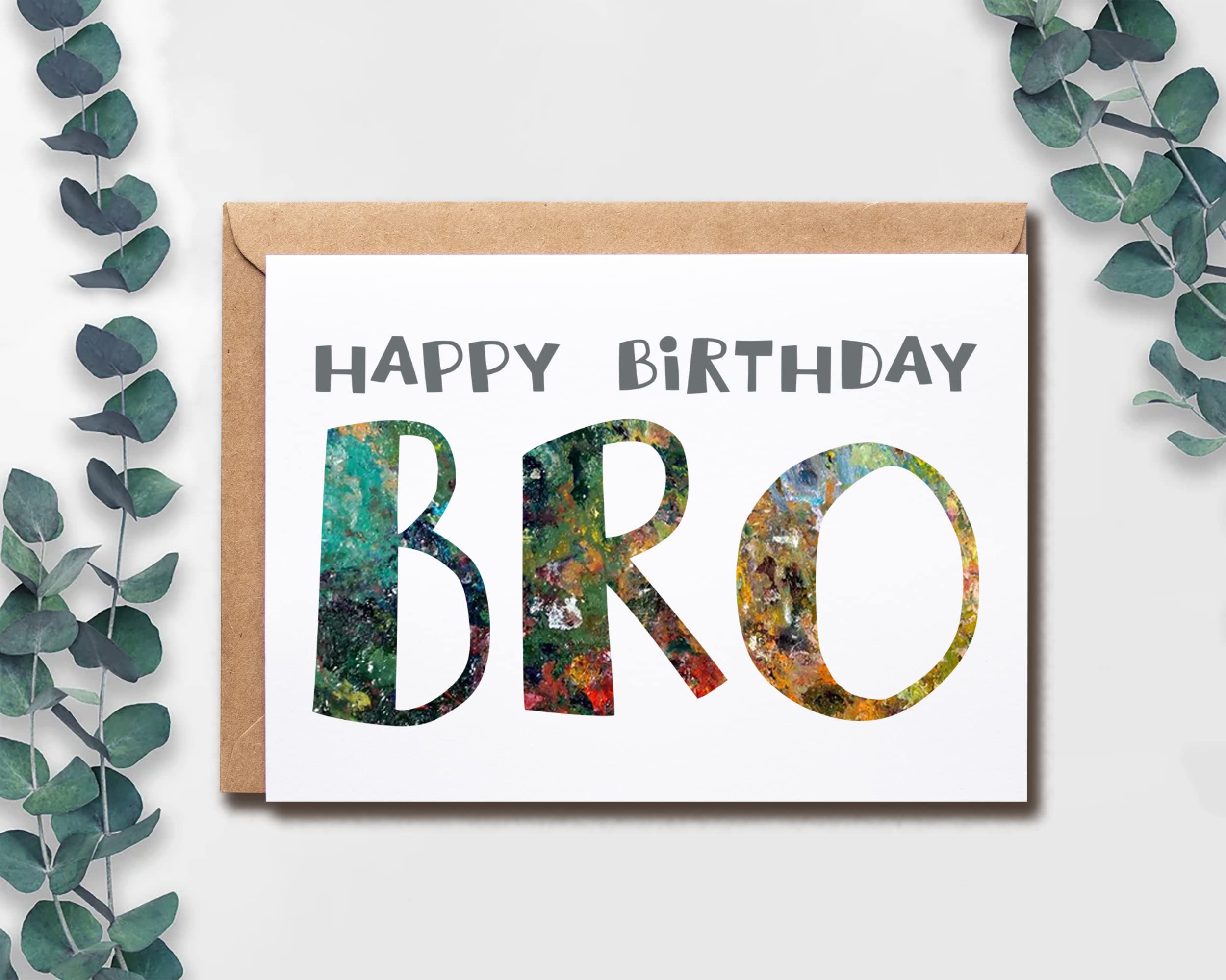 Happy Birthday Bro - Bro Birthday Card - Bro Card - Card For Bro Modern - Bro Birthday Card - Card For Bro