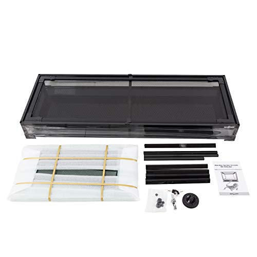REPTI ZOO 67Gallon Reptile Large Terrarium Upgrade Glass Front Opening Tank Sliding Door with Screen Ventilation Reptile Terrarium About 48" x 18" x 18"(Knock-Down)