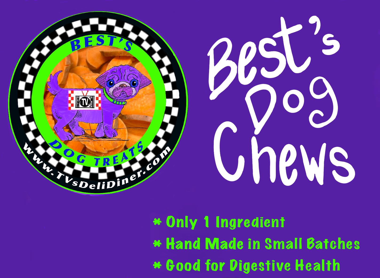 TV's Deli & Diner Best's Dog Chews Sweet Potato Chews for Dogs