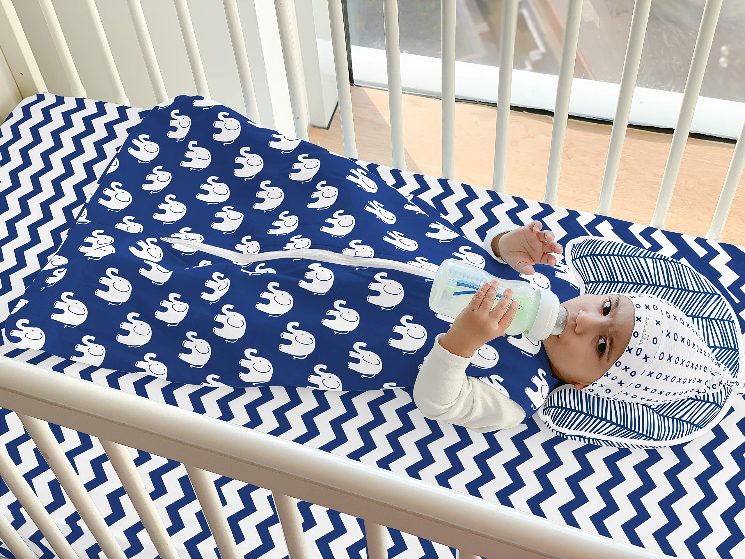 Pack n Play Sheets – Pack and Play Sheets 4 Pack – 100% Super Soft Jersey Knit Cotton Playard Mattress Sheets – Portable Playpen Sheet – Fitted Play Yard Mini Crib Sheets for Boy & Girl (24 x 38 x 5)