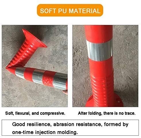 BREWIX Parking Post, Parking Barrier, for Parking Lot Plastic Parking Bollards for Traffic Cones in Lanes Without Commercial Or Private Parking Spaces Parking Bollards Parking (Size : 450x80mm)