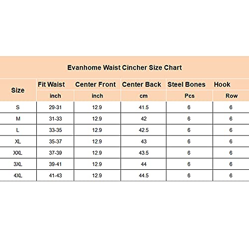 Evanhome Waist Trainer With Hooks Women Waist Trainer Cincher Vest Underbust Corset Tummy Control Sweat Girdle(Beige,XL)