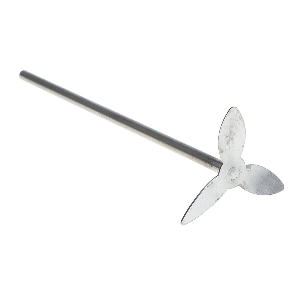 YUCHENGTECH Three Blade Stirring Rod Stirring Bar Electric Overhead Stirring Rod Anchor Paddle Mixer Shaft Rod Stainless Steel Stirrer 7.8x2.2x0.23in for Lab Industrial Mixing