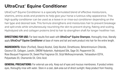 UltraCruz Equine Black Diamond Horse Shampoo, Conditioner and Fly & Tick Spray Bundle, 32 oz Each
