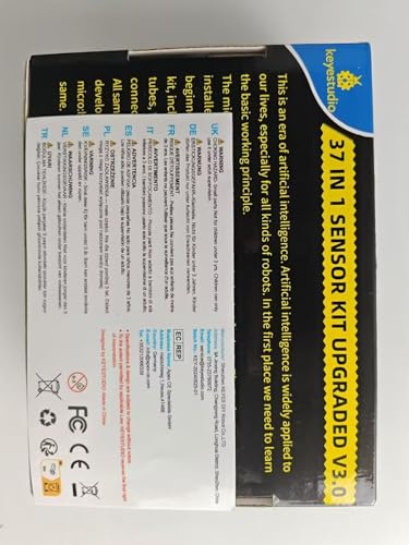 KEYESTUDIO 48 Sensors Modules Starter Kit for Arduino with LCD, 5v Relay, Sound, LED Modules, Servo Motor, Motion, Pressure Sensor, Gas Sensor, etc.Programming for Beginners Adults Learning