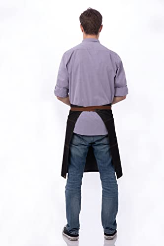 Chef Works Unisex Memphis Bistro Apron, Black, One Size