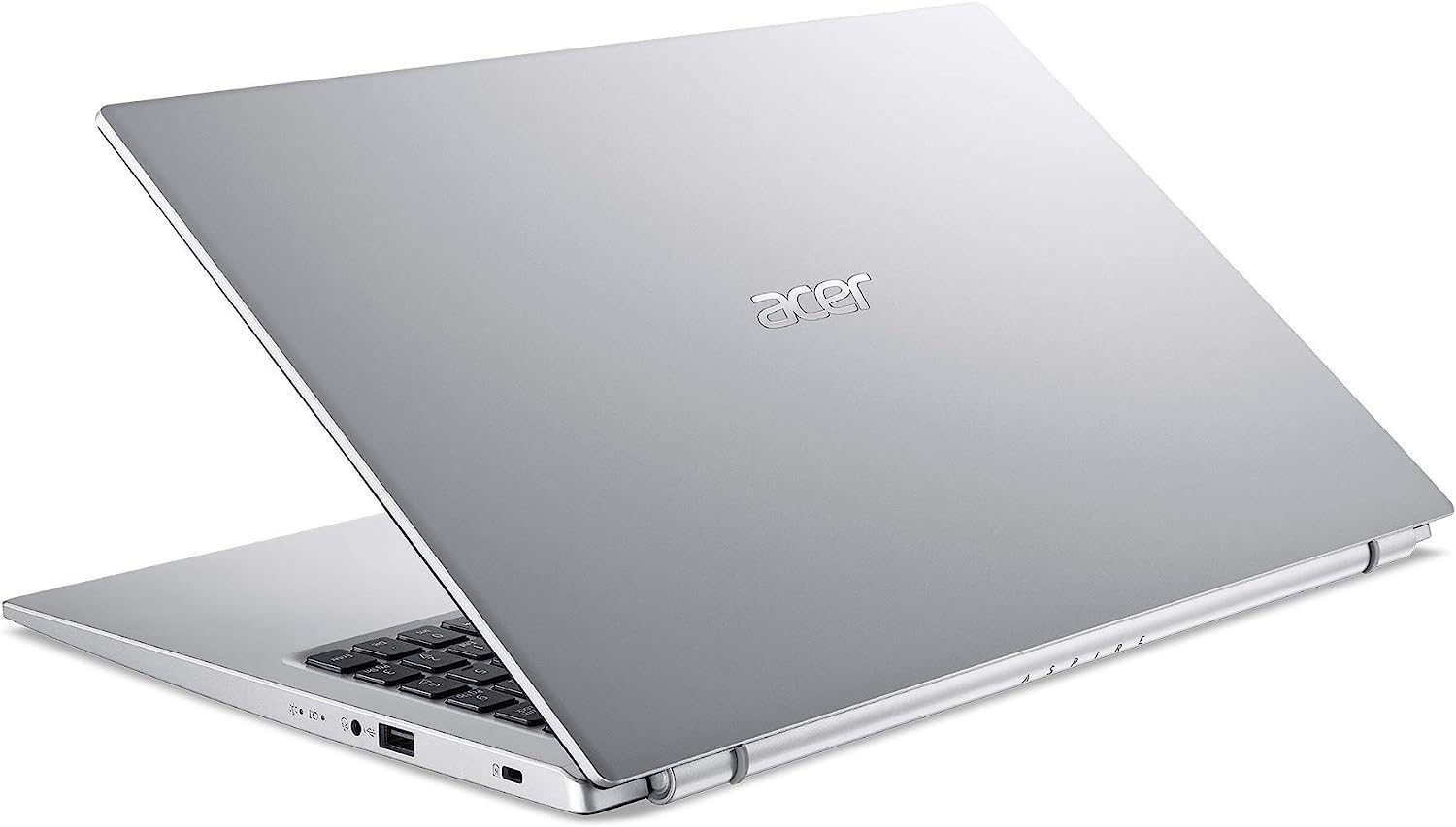 acer Aspire Slim Laptop, 15.6" Full HD Display, Intel Celeron N4500 Processor, 8GB DDR4 Memory, 384GB Storage, WiFi 5, Microsoft 365 1-Year Subscription, Windows 11 Home in S Mode，Silver, JVQ MP