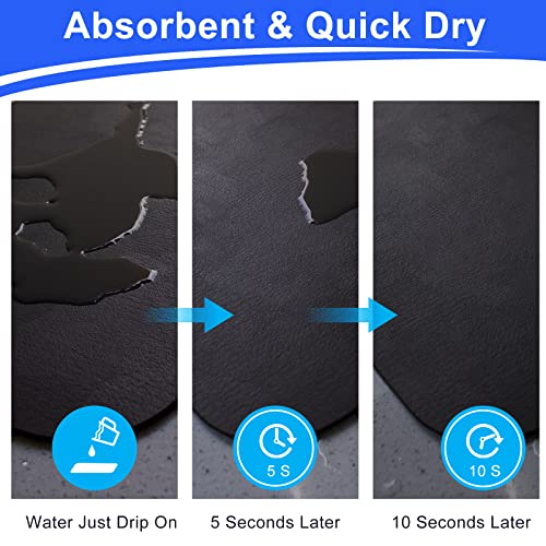FUMAX Coffee Mat, 16βx32β Large Coffee Maker Mat for Countertop, Absorbent & Hide Coffee Stains Coffee Bar Mat, Non-Slip Rubber Backed, Coffee Bar Accessories Fit Under Coffee Maker Machine