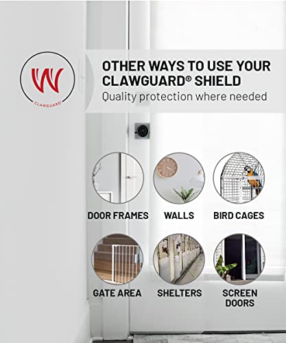 Heavy Duty CLAWGUARD - The Ultimate Door Scratch Shield, Frame & Wall Scratch Protection Barrier for Dog and Cat Clawing, Scratching and Damaging Doors, Scratch Shield 20in x 44in