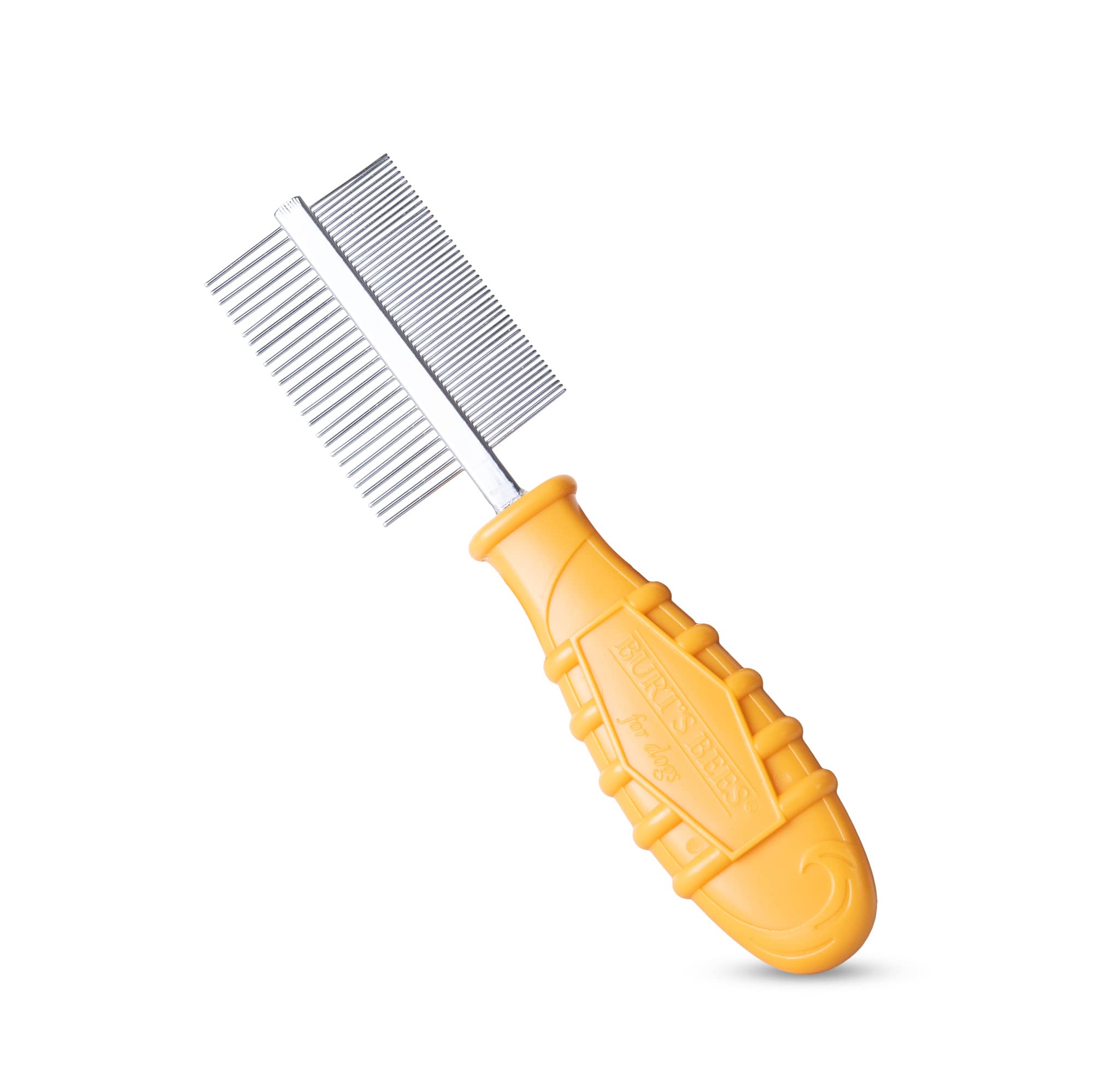 Burt's Bees for Pets Dual Sided Grooming Comb with Handle from Recycled Plastics | 2-in-1 Tool for Pet Grooming and Flea Removal