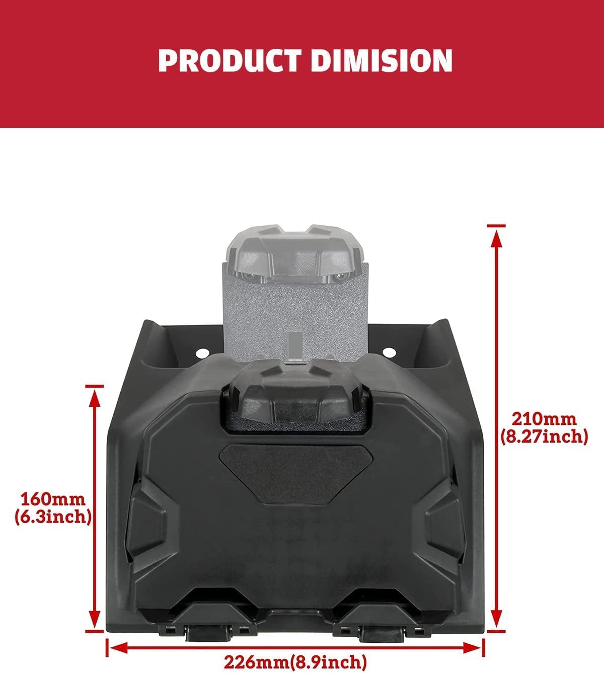 A & UTV PRO Electronic Device Tablet Holder, Phone Ipad GPS Holder Mounts with Storage Box Organizer Tray for 2018-2024 Polaris Ranger XP 1000 Crew Diesel Accessories,1PC