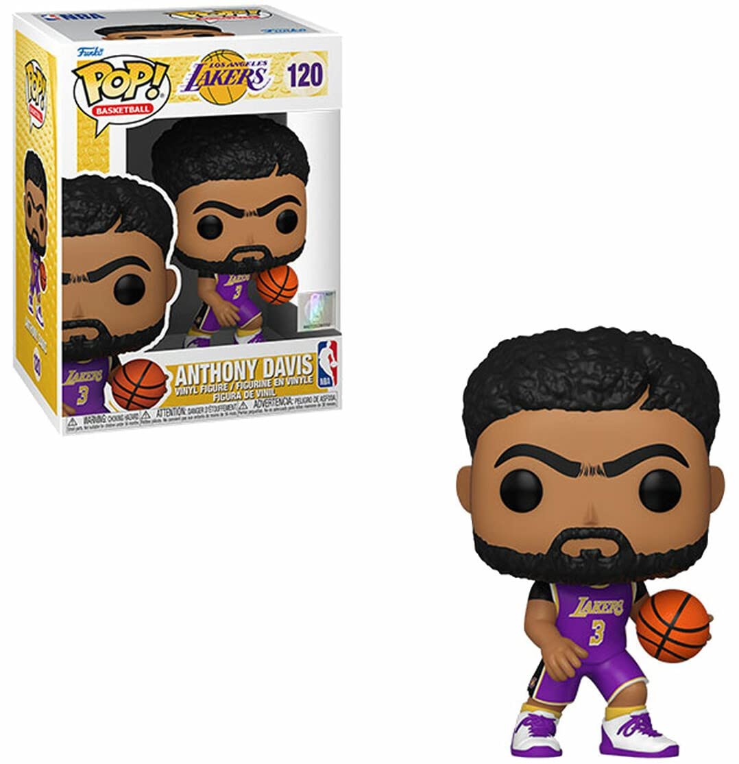 Funko NBA: Lakers - Anthony Davis (Purple Jersey) Pop! Vinyl Figure (Bundled with Compatible Pop Box Protector Case)
