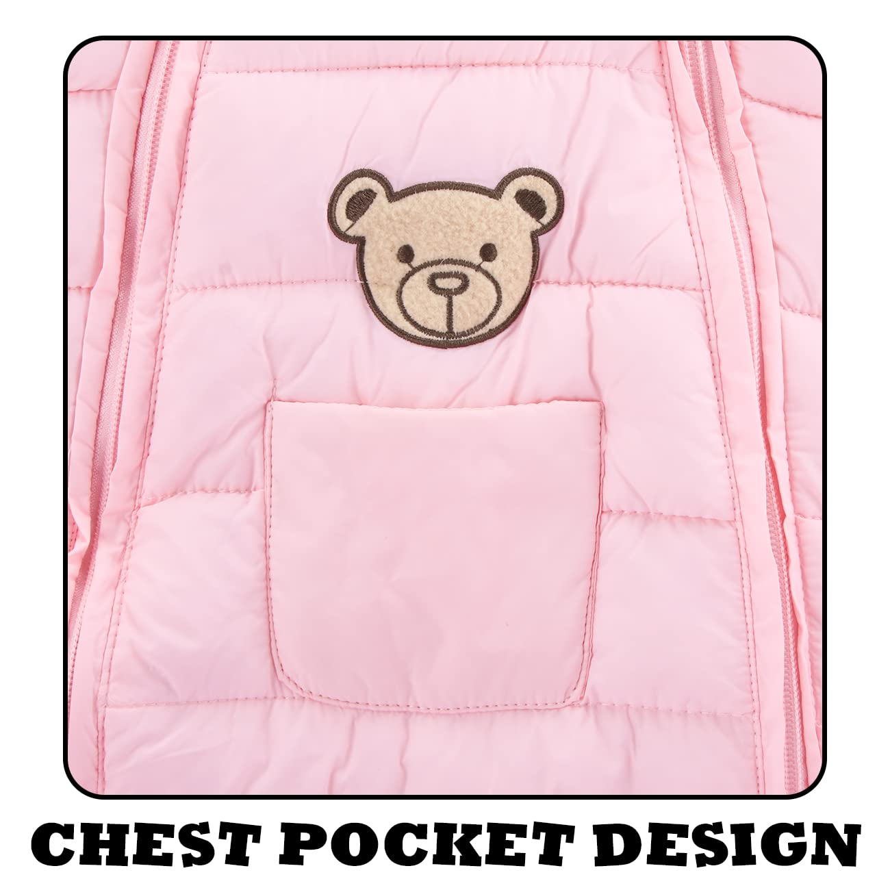 AIMISYOU baby girls snowsuit winter outerwear warm bear coat outfit 3-6-9 months clothes