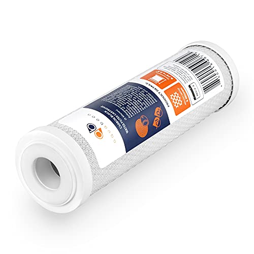 Aquaboon Coconut Shell Water Filter Cartridge | Activated Carbon Block CTO | Universal 5 Micron 10 inch Cartridge | Compatible with DWC30001, WFPFC8002, FXWTC, WHEF-WHWC, WHKF-WHWC 6-PACK