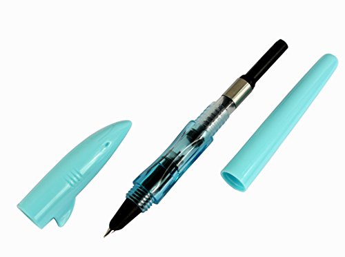 Hillento Jinhao Fountain Pen Set, Shark Series Plastic Fountain Pen Set, Diversity Color(Green, Light Blue, Pink, Purple, Rose Red, White), Set of 6