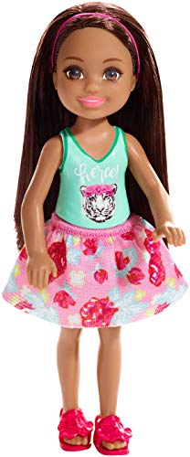 Barbie Club Chelsea Doll, 6-inch Brunette with Fierce Tiger Graphic