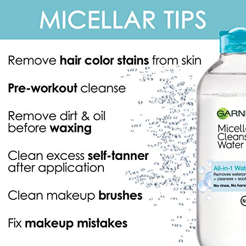 Garnier SkinActive Micellar Cleansing Water, All-in-1 Waterproof Makeup Remover and Facial Cleanser, 3.4 fl oz, 3 Pack