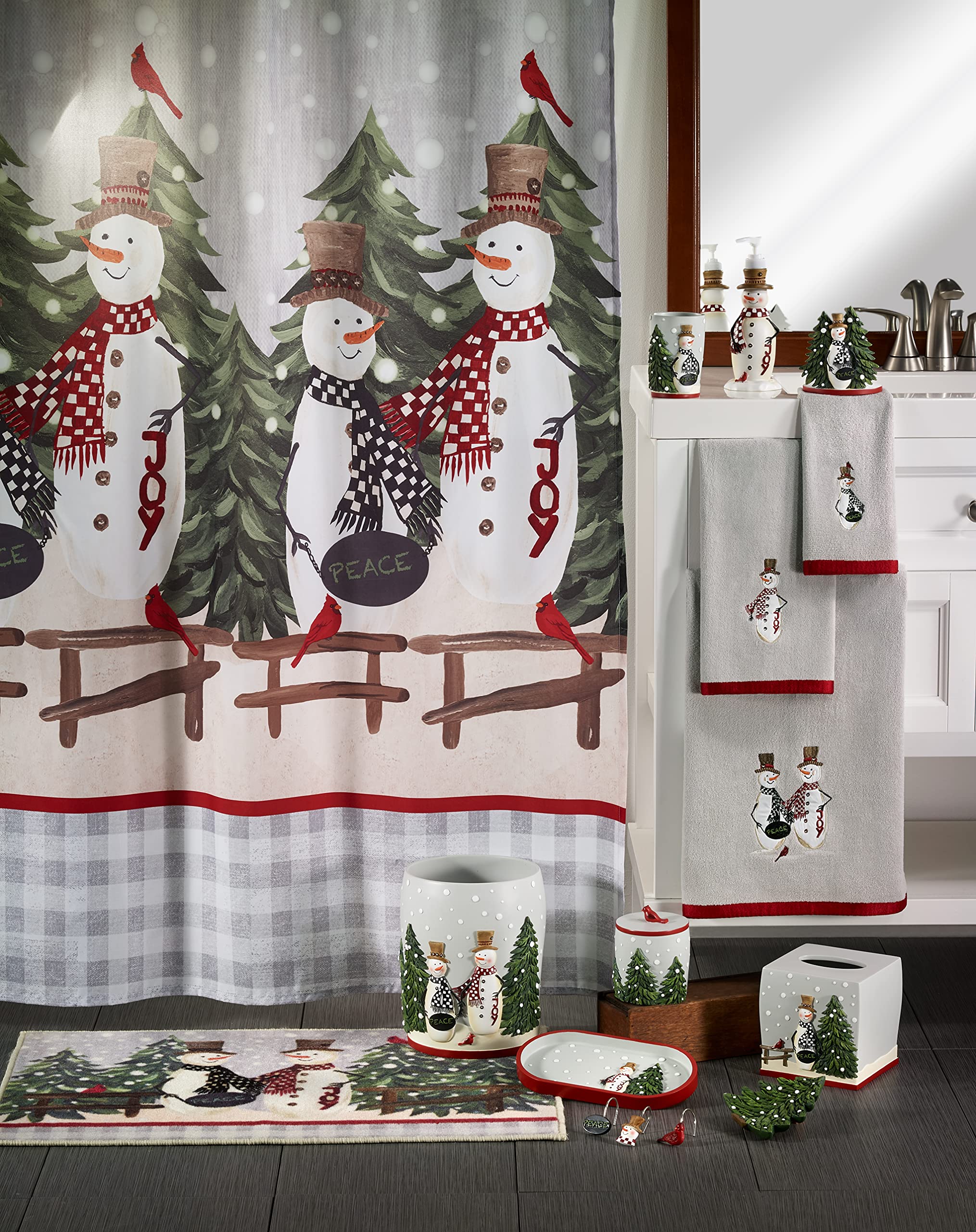 Avanti Linens - Waste Basket, Decorative Trashcan, Guest Bathroom Essentials, Holiday Home Decor (Country Friends Collection)