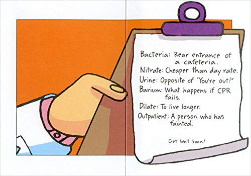Here's A List of Useful Terms Funny Get Well Card