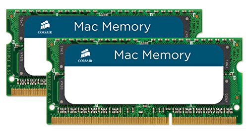 Corsair CMSA8GX3M2A1066C7 Apple 8 GB Dual Channel Kit DDR3 1066 (PC3 8500) 204-Pin DDR3 Laptop SO-DIMM Memory 1.5V, Beige