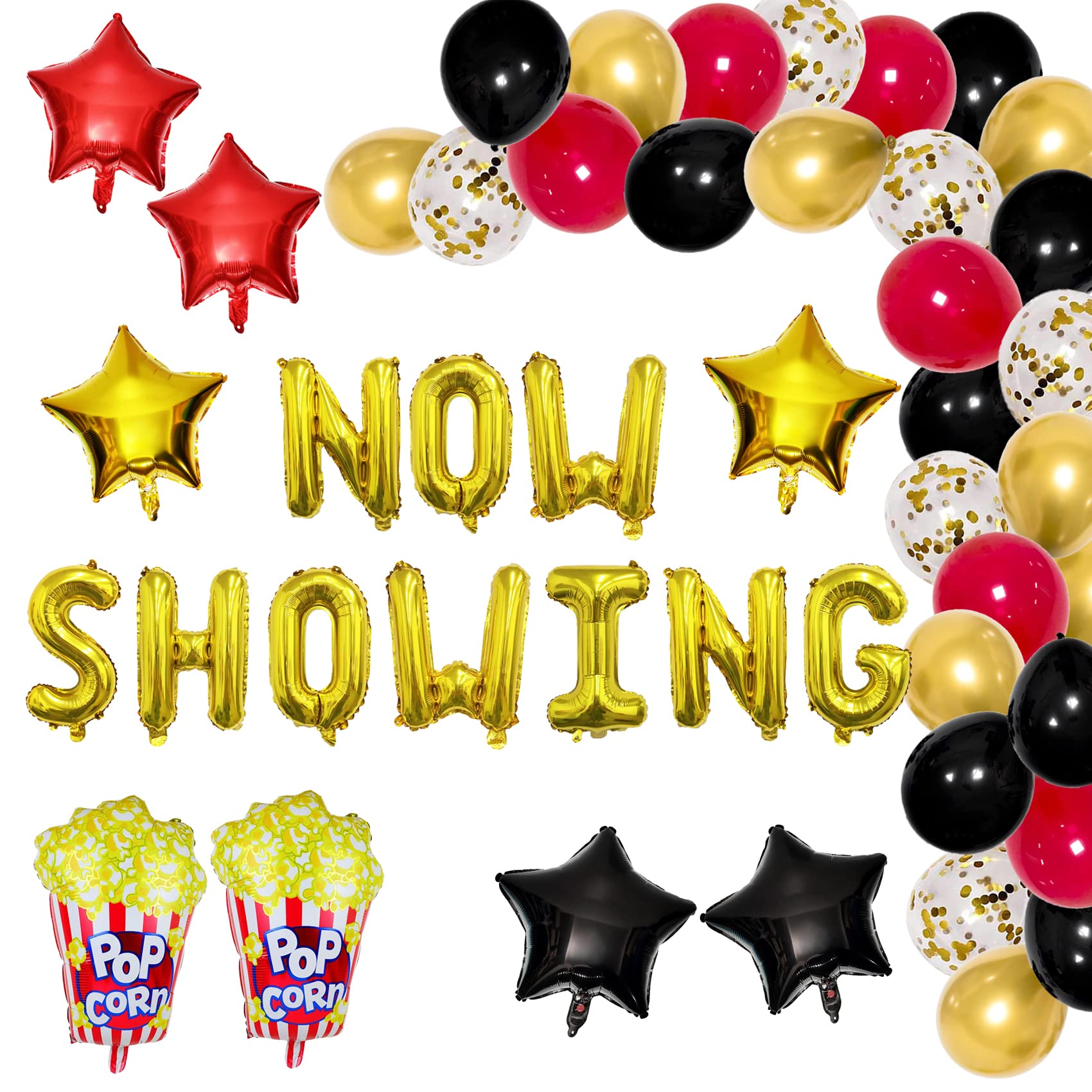 Movie Night Decorations Hollywood Party Decorations Now Showing Movie Night Supplies Movie Theater Decor Sing Movie Theme Party Decorations for Bridal Shower Birthday Party Supplies Film Backdrop