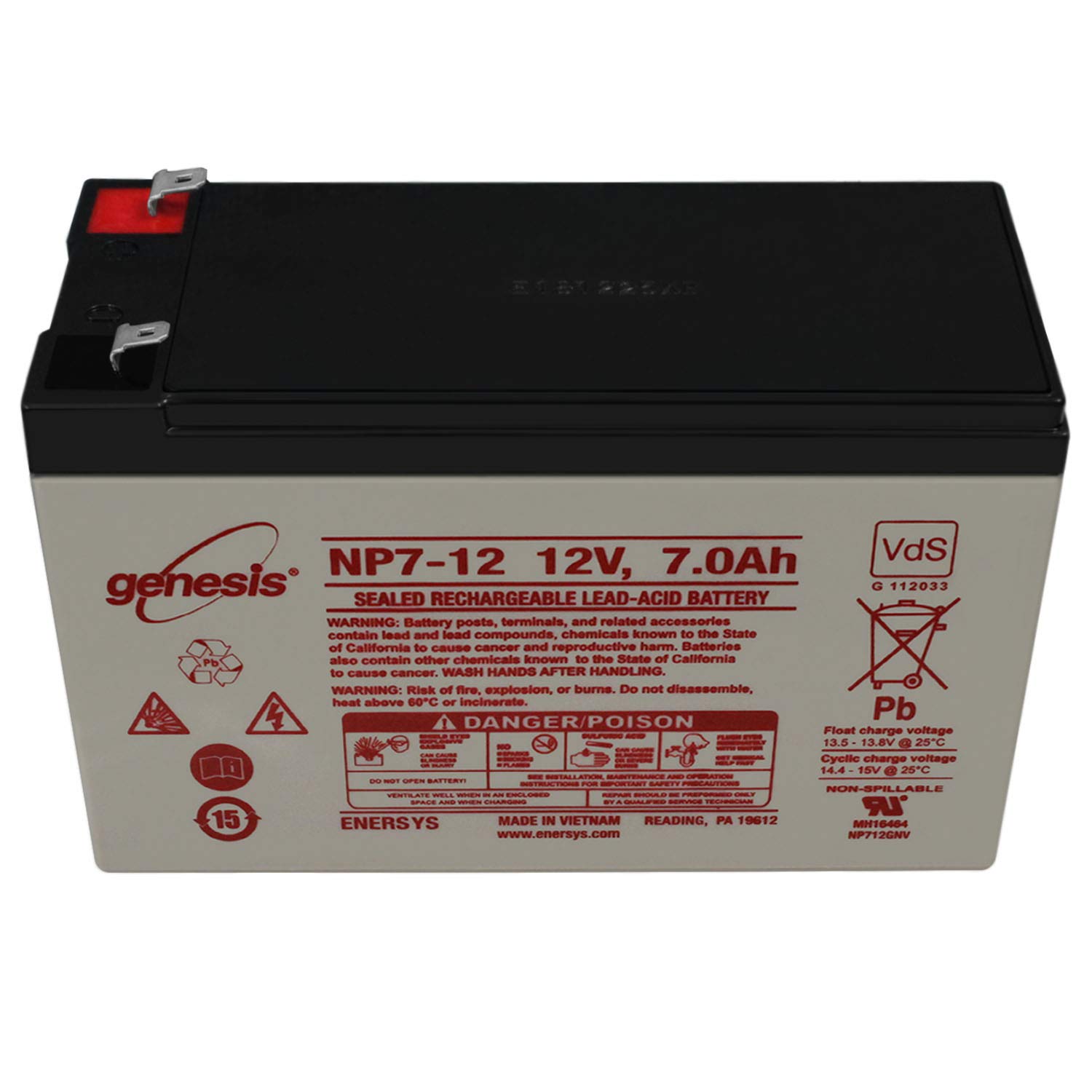 EnerSys Genesis NP7-12 12V 7Ah Sealed Lead Acid Battery
