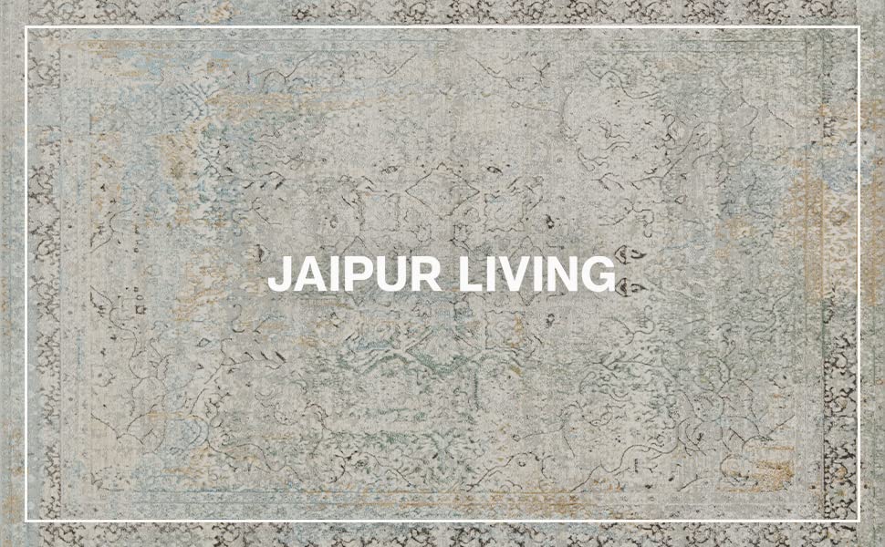 Jaipur Living Vibe Thayer 7'10"X10' Area Rug, Updated Traditional Green for Indoor Spaces