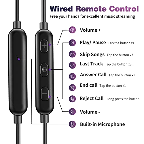 COOYA USB C Headphone, USB Type C Earphones Black+Purple 2 Pair of Wired Earbuds for Pixel 7 6a 6 Pro Magnetic Noise Canceling in-Ear Headset with Mic for iPad Pro Samsung Galaxy S22 Ultra S21 S20 FE