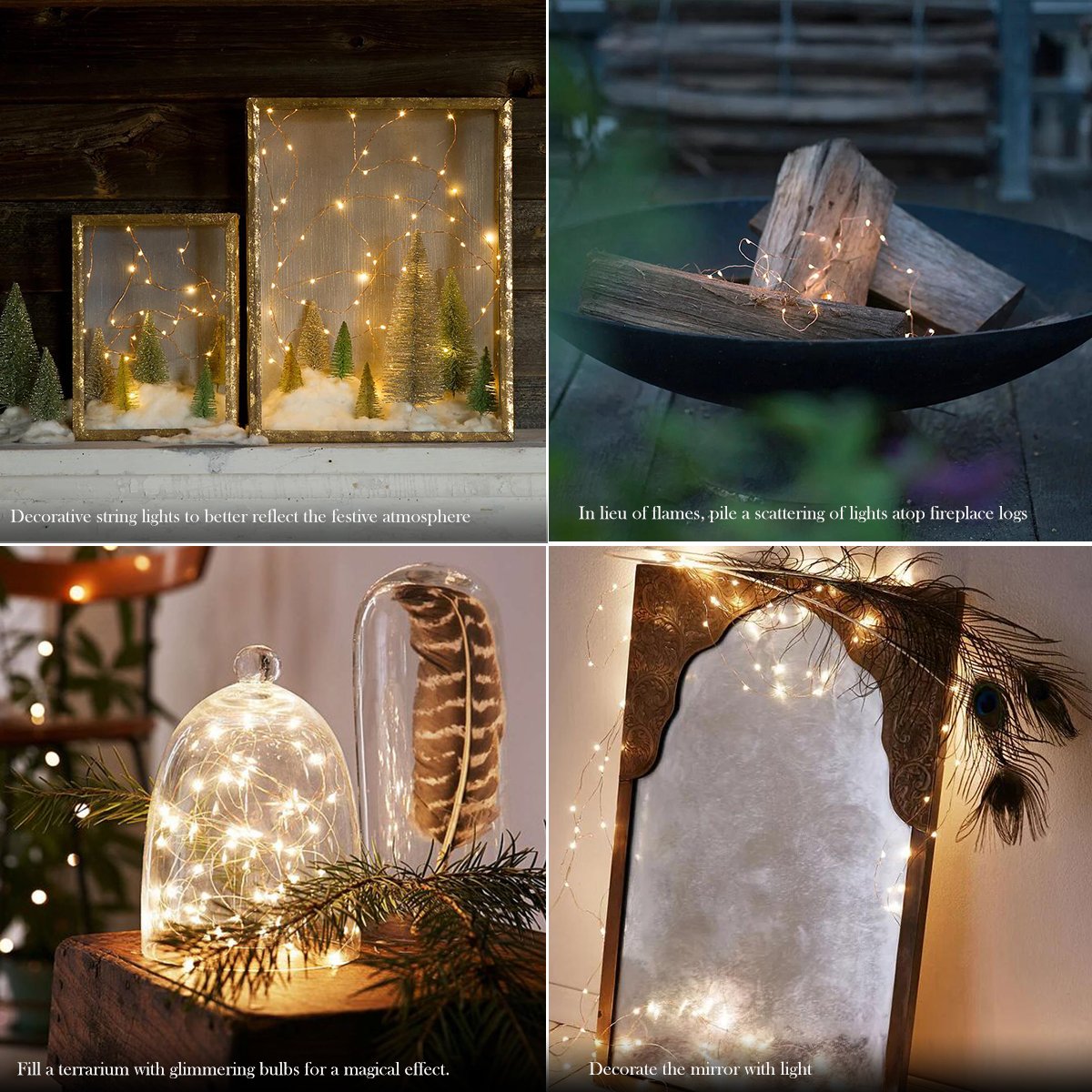 Binval Solar String Lights, 72ft 200Led, Copper Wire Led String Lights Ambiance Lighting for Patio, Lawn, Garden, Landscape, Home, Wedding, Christmas Party, Xmas Tree, Waterproof (Warm White, 2-Pack)