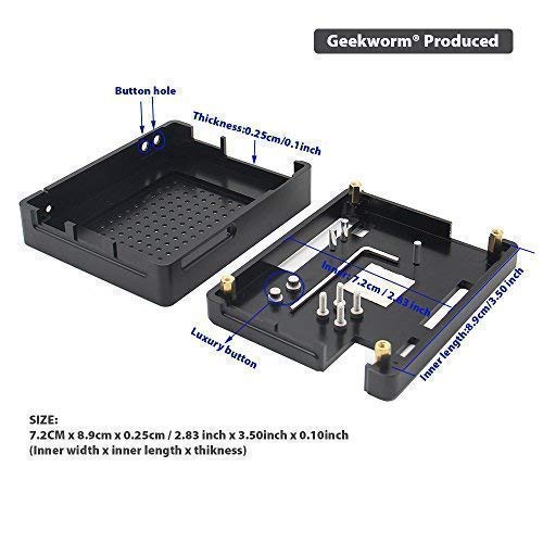 Geekworm Aluminum Alloy CNC Case for LattePanda V1.0 / Geekworm Enclose with Cup Super Mute Cooling Fan Kit for Latte Panda Mother Board