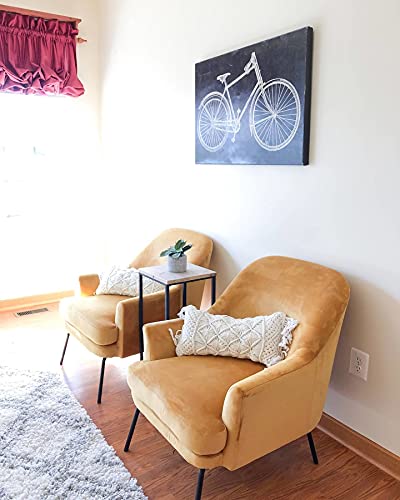 Signature Design by Ashley Dericka Modern Velvet Upholstered Accent Chair, Gold