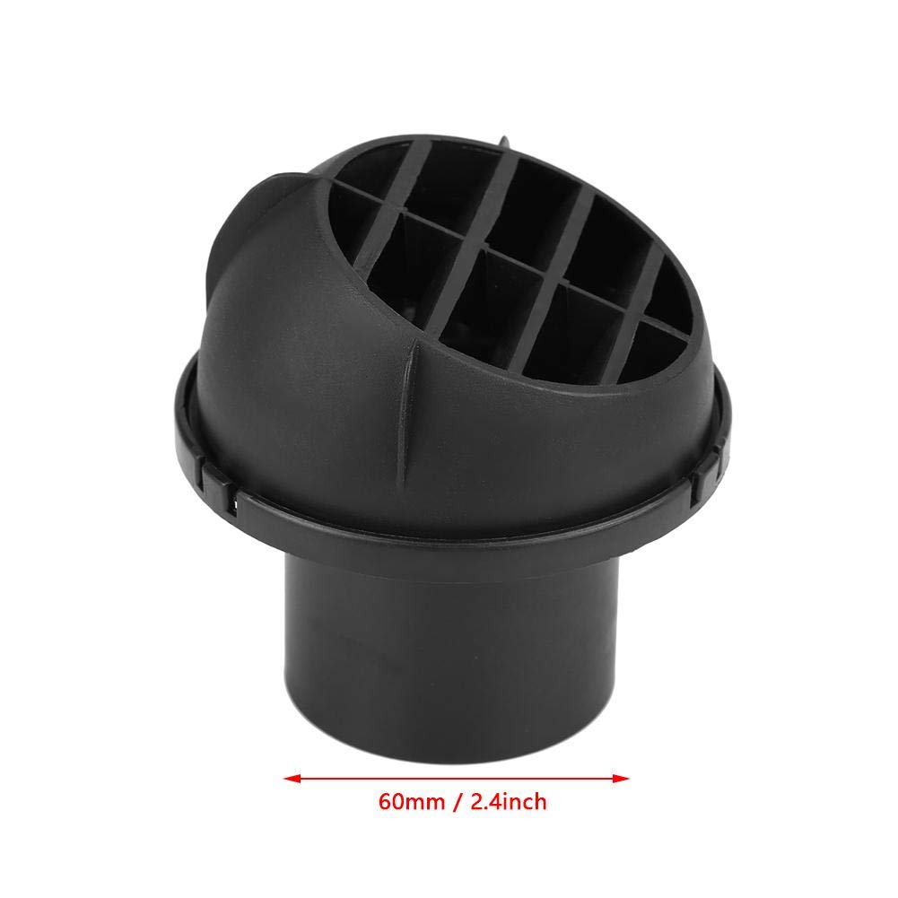 Air Vent Outlet, 60mm Auto Car Heater Ducting Warm Air Vent Outlet -Rotatable 360 Degrees