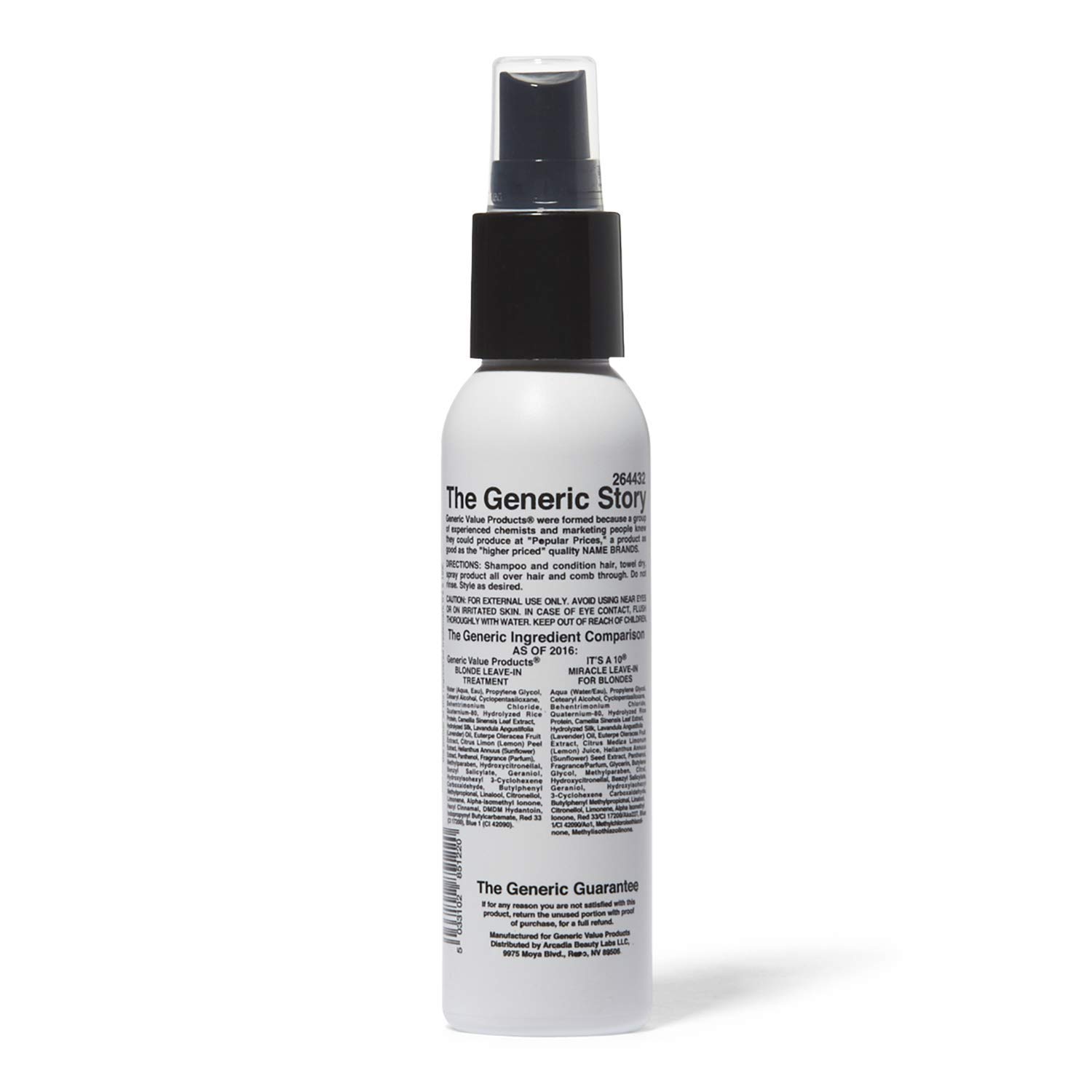 Generic Value Products Blonde Leave In Treatment, Ideal for Blondes to Fight Brassiness, Enhances Shine and Manageability, De-frizzes, Detangles, 4 Oz