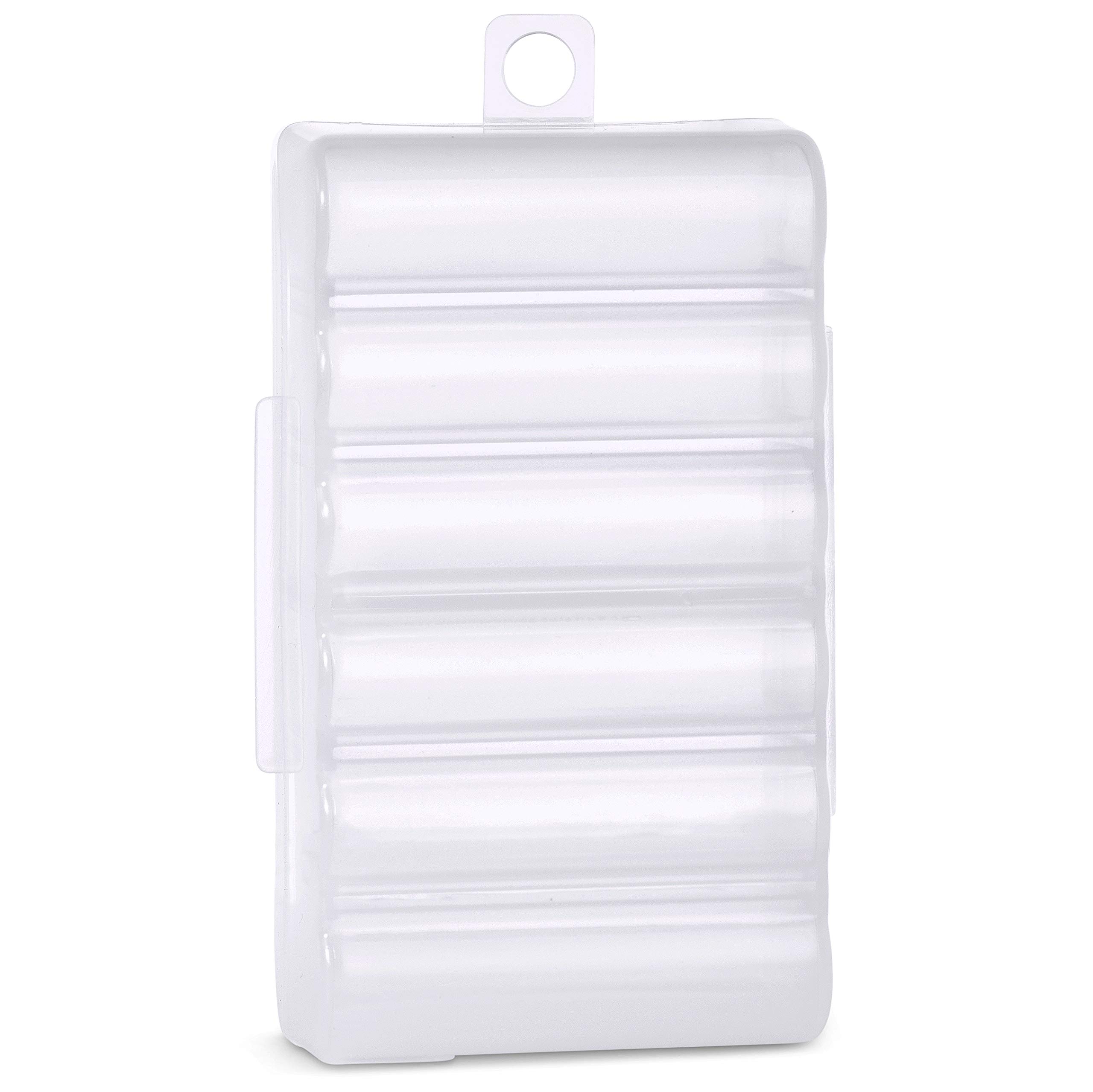 GlossyEnd Set of 4 - Two AA and Two AAA Battery Storage Box, Battery Storage Case, Battery Holder Clear