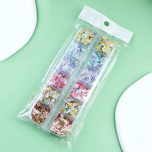 Flower Glitter Resin Fillings Flakes Sequins Epoxy Resin Mold Fillers for DIY Jewelry Making Nail Art Decors