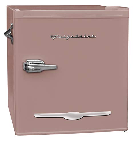 Frigidaire EFR176-CORAL 1.6 cu ft Coral Retro Fridge with Side Bottle Opener. for The Office, Dorm Room or Cabin