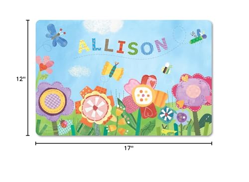 Personalized Placemat for Kids, Flowers - I See Me!